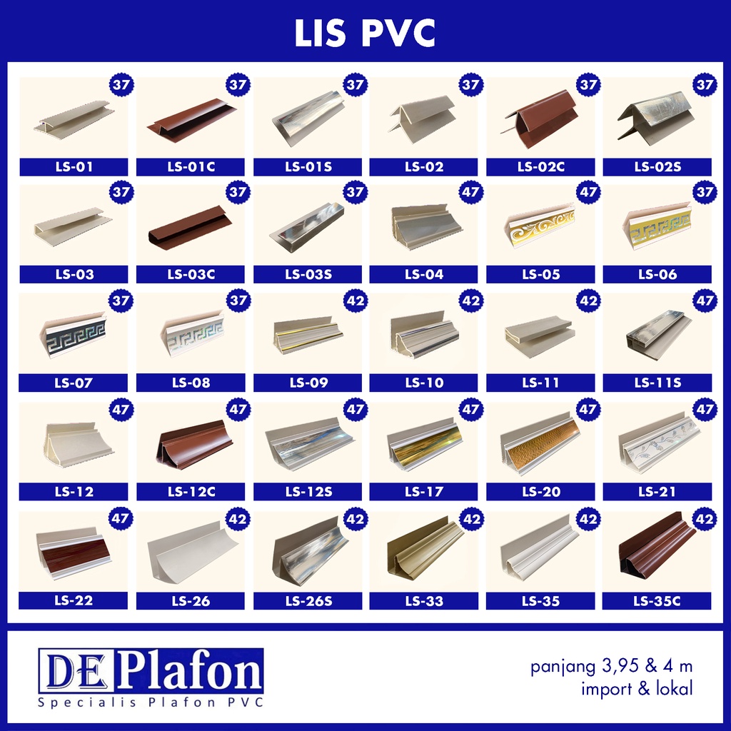 Jual De Plafon - LIS PVC / LIST PVC PINGGIR SIKU SAMBUNG | Shopee Indonesia