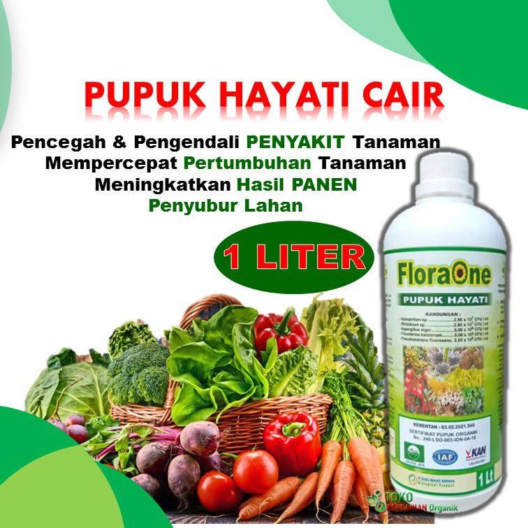 Jual FLORAONE pupuk hayati cair cegah layu fusarium cabai, Fungisida Trichoderma harzianum ...
