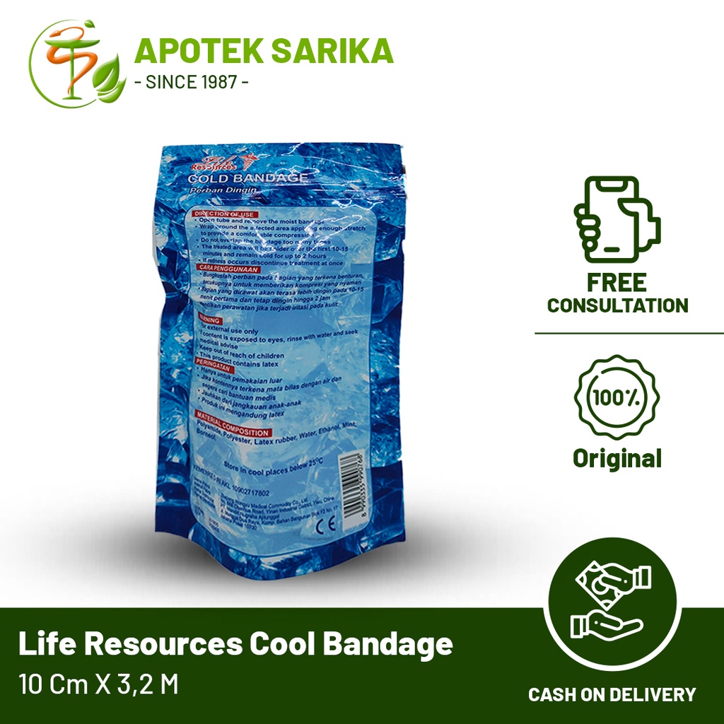 Jual Life Resources Cold Bandage 10 Cm X 3.2 M ( Perban Dingin Untuk ...