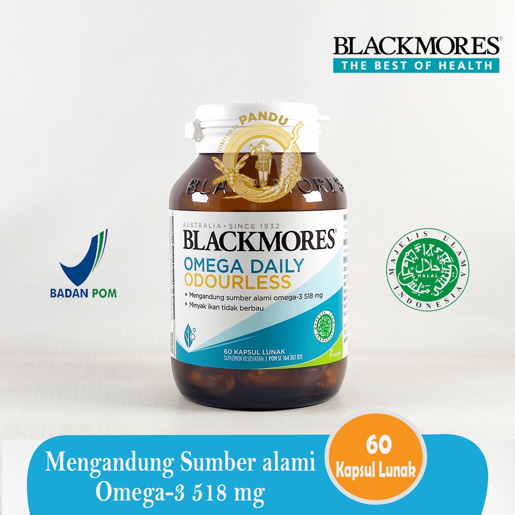 Jual BLACKMORES OMEGA DAILY ODOURLESS (60 kapsul lunak) | Shopee Indonesia