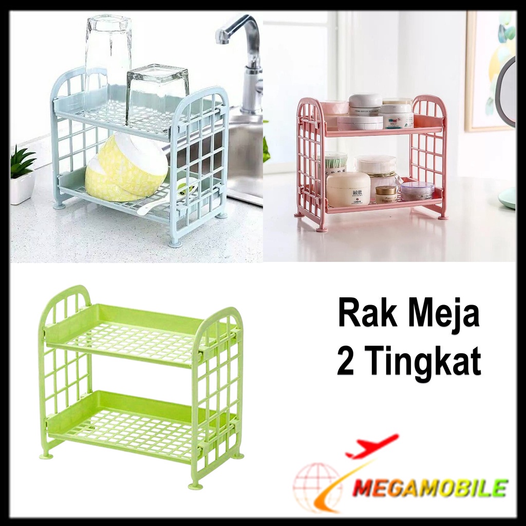Jual MM - Rak Meja Plastik Mini 2 Tingkat Multifungsi Rak 2 Susun Rak ...