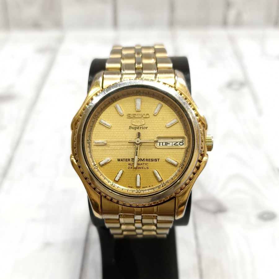 Jual Jam Tangan Seiko 5 Superior Seikonaut Nautilus All Gold Automatic ...
