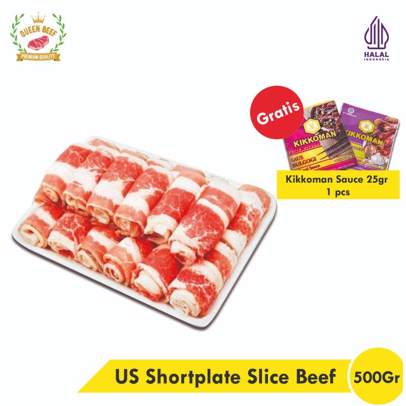 Jual US SHORTPLATE SLICE BEEF 500 gr Daging sapi slice US 500 gr / BBQ ...