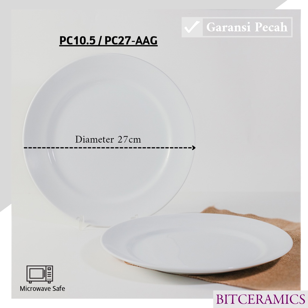 Jual Piring Makan Keramik 27CM (1PCS) By Indo Keramik / Piring Ceper ...