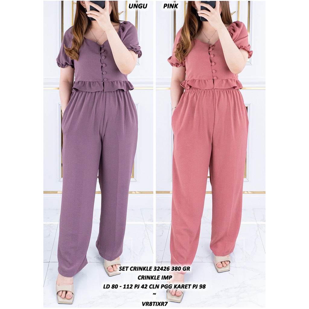 Jual SET CRINKLE 32426 380 GR (SUPPLIER TANAH ABANG) | Shopee Indonesia
