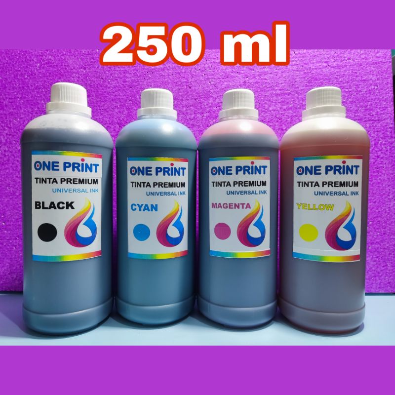 Jual ONE PRINT tinta Refill 250ml untuk printer epson Canon HP | Shopee ...