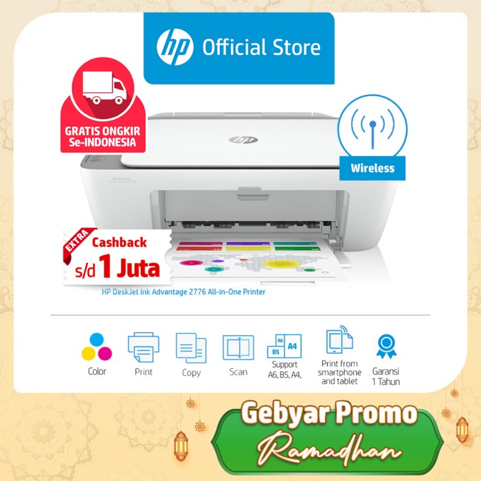 Jual HP DeskJet Ink Advantage 2775 & 2776 All-in-One Printer | Shopee Indonesia