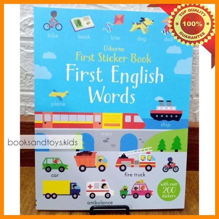 Jual (LEG) USBORNE FIRST STICKER BOOK FIRST ENGLISH WORDS - USBORNE ...