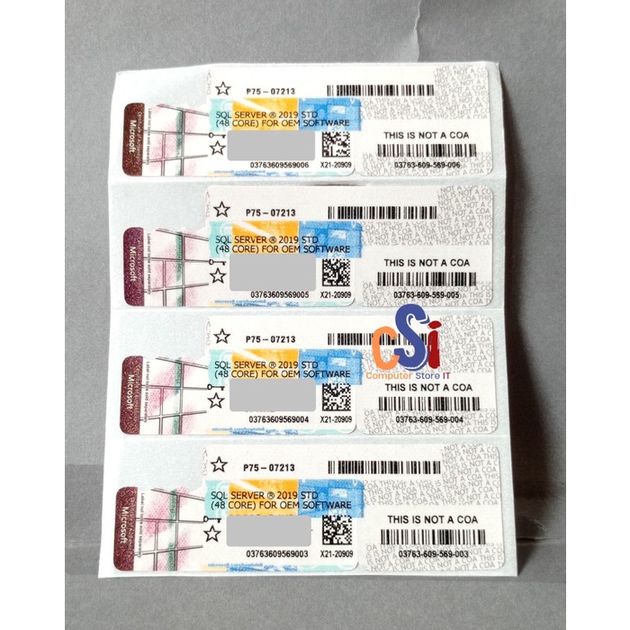 Jual Microsoft SQL Server 2019 COA Standard 48 Core Original Lifetime ...