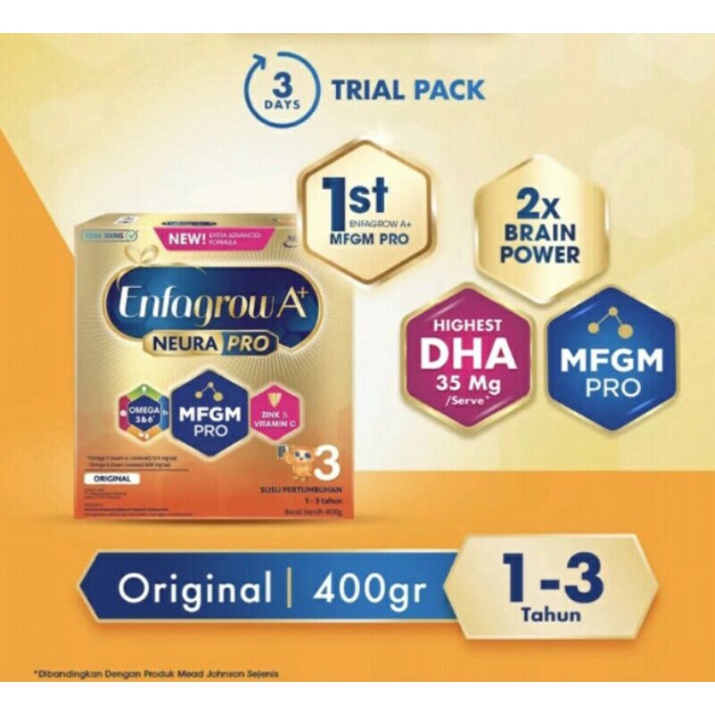 Jual Enfagrow a+ rasa original 400gr 1-3 tahun package | Shopee Indonesia