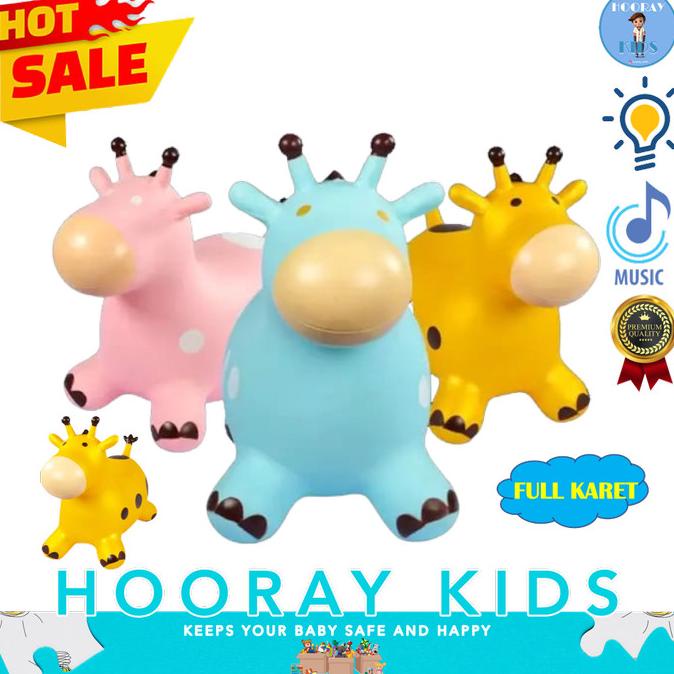 Jual MAINAN KUDA KUDAAN JUMPING ANIMAL KARET TEBAL MUSIK BESAR EDUKASI ...