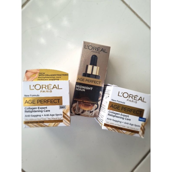 Jual Loreal Age Perfect Collagen Expert Retightening care Day / night ...