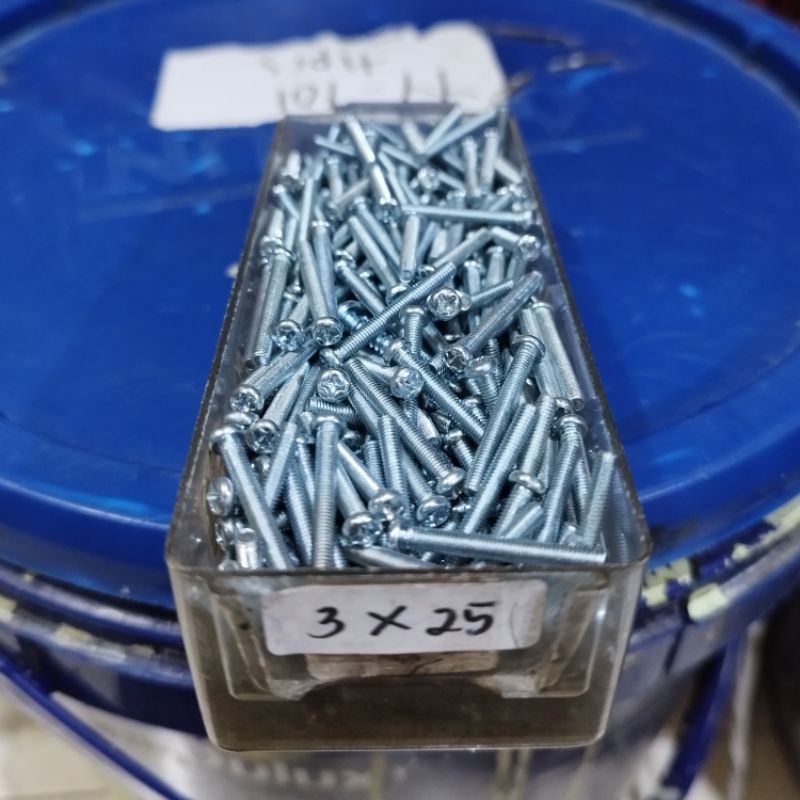 Jual BAUT 3MM 3 X 25MM + MUR (100 set) | Shopee Indonesia