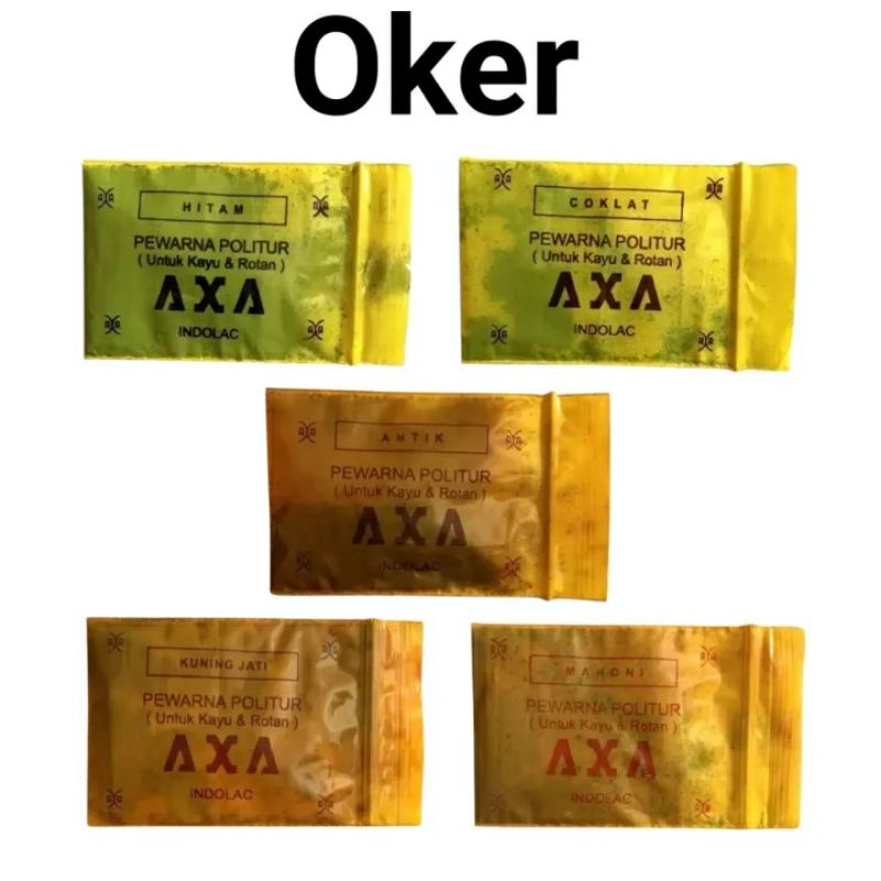 Jual Oker Pewarna Kayu Cat Politur AXA Bubuk Warna Pelitur | Shopee ...
