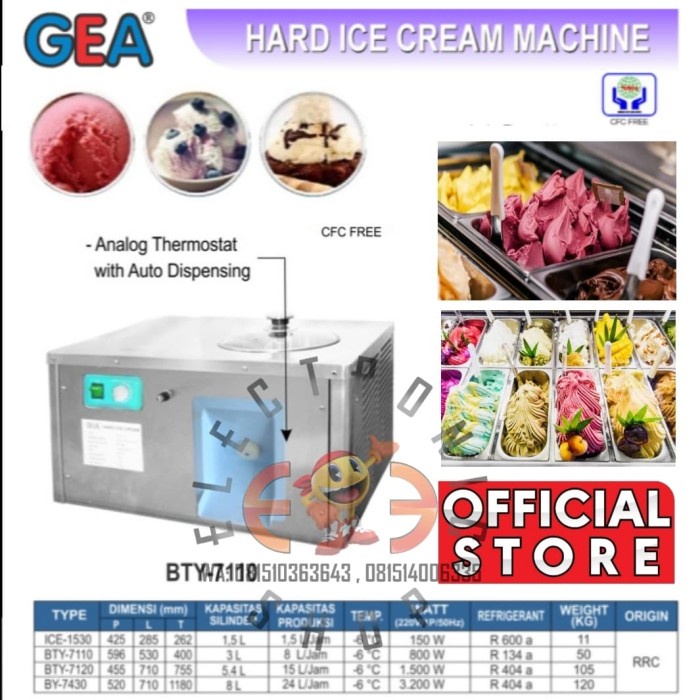 Jual Gea Bty 711 - Mesin Hard Ice Cream - Hard Ice Cream Machine ...