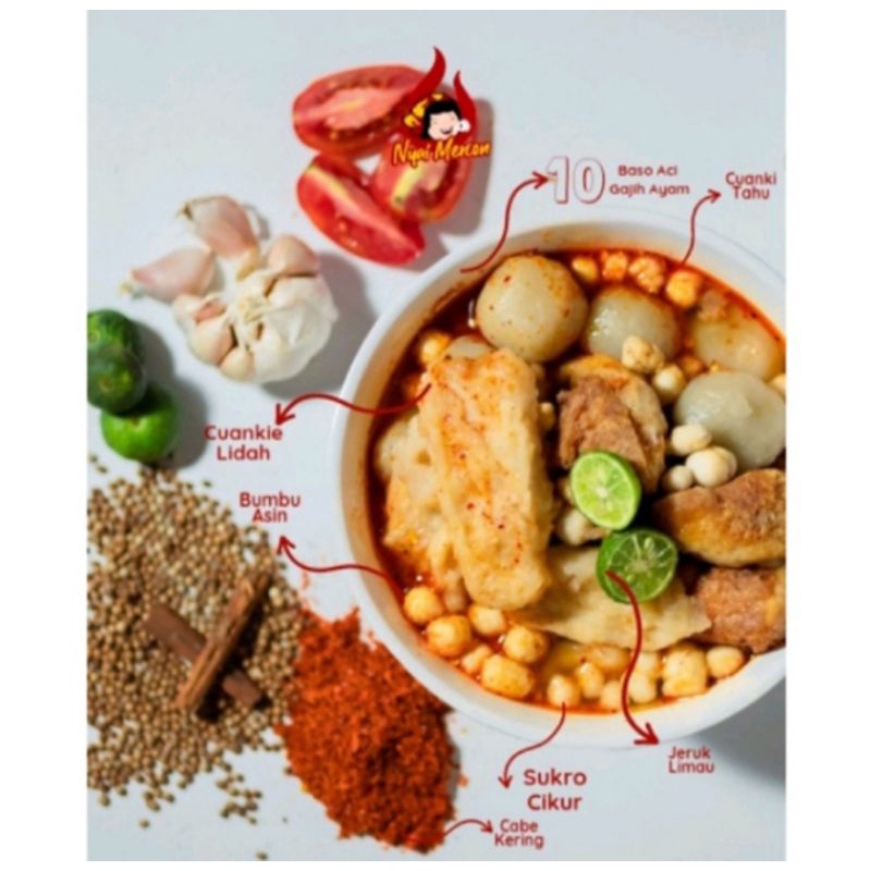 Jual SIAP KIRIM Baso Aci Nyai Mercon/ Bakso Aci Frozen/ Bakso Aci Viral ...