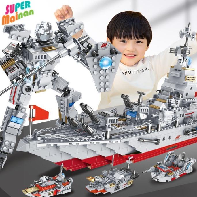 Jual Mainan Lego 1000Pcs Besar Kapal Perang Mainan Edukasi Anak Balok ...