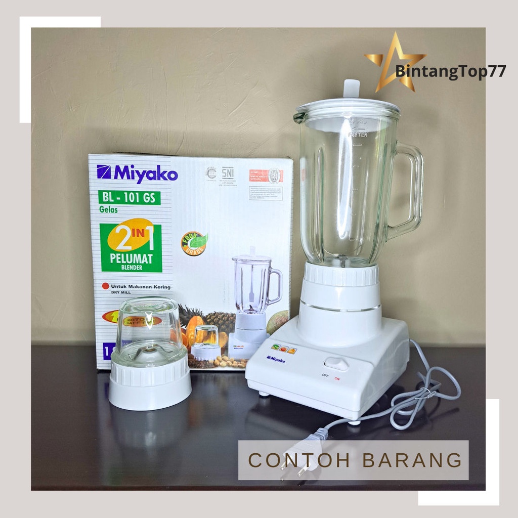 Jual Blender Miyako Pelumat 2 in 1 BL-101 GS / Blender Miyako Kaca ...