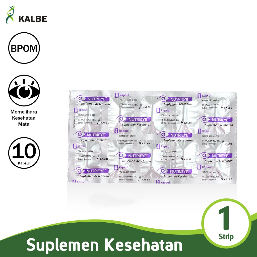 Jual Kalbe Suplemen Kesehatan Mata 1 Strip 10 Kapsul Nutrieye ...