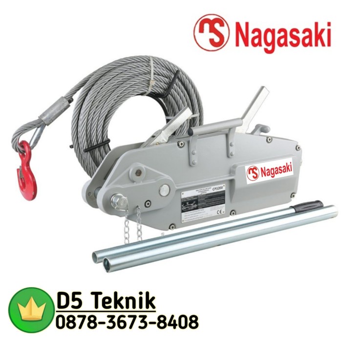 Jual Chain Tirfor 1.6 Ton X 20 Meter Wire Rope Pulling Hoist Ori ...