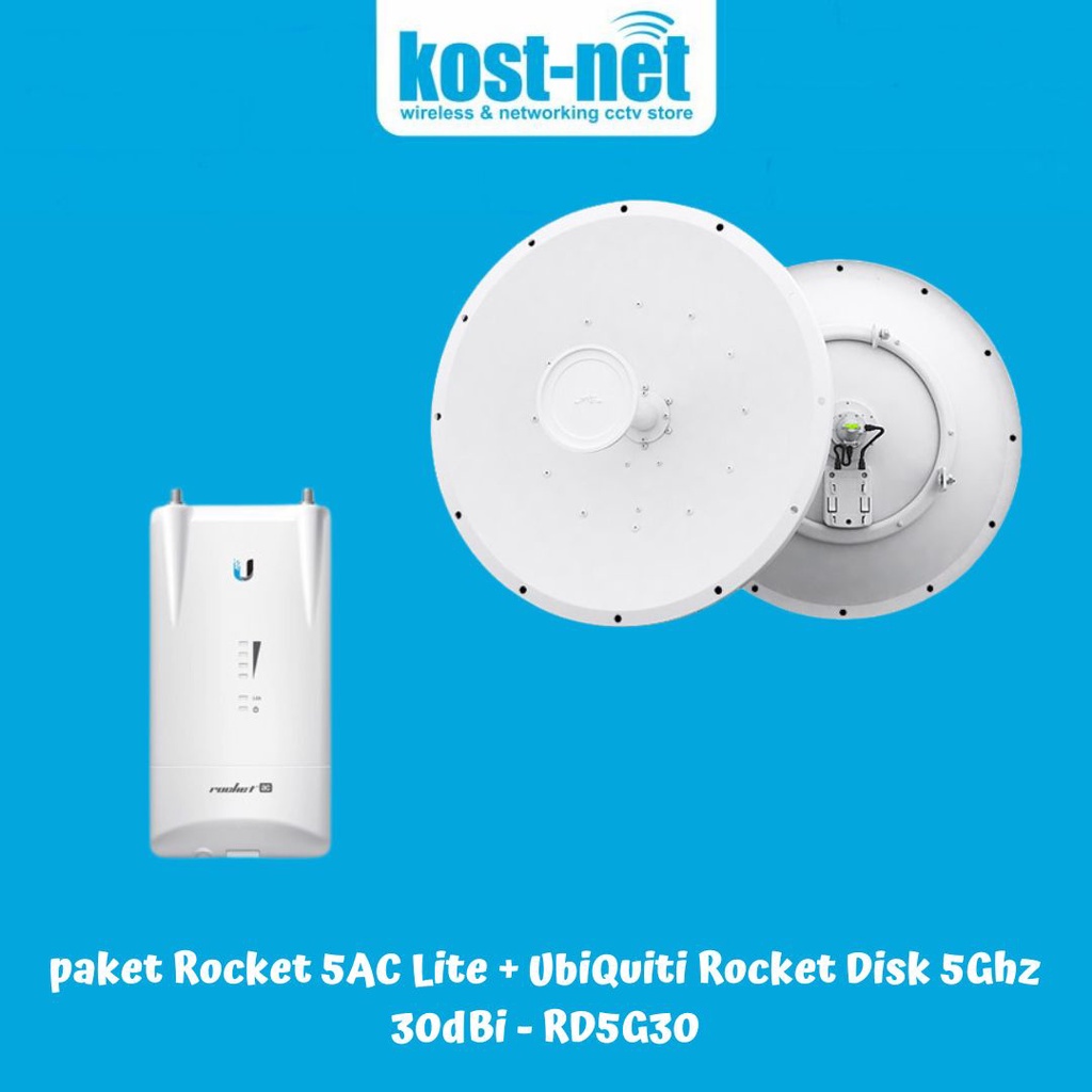 Jual paket Rocket 5AC Lite + UbiQuiti Rocket Disk 5Ghz 30dBi - RD5G30 ...