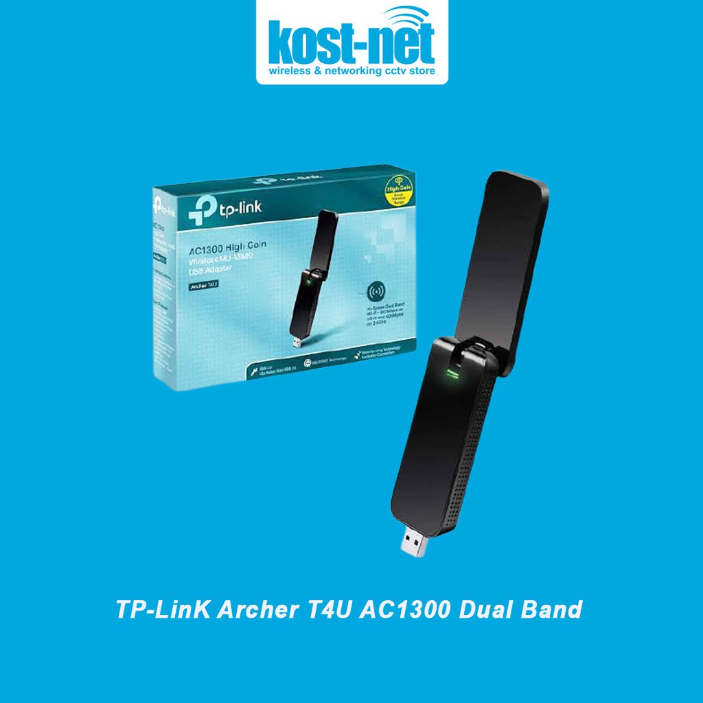 Jual TP-LINK Archer T4U Wireless USB Adapter AC1300 Dual Band MU-MIMO ...