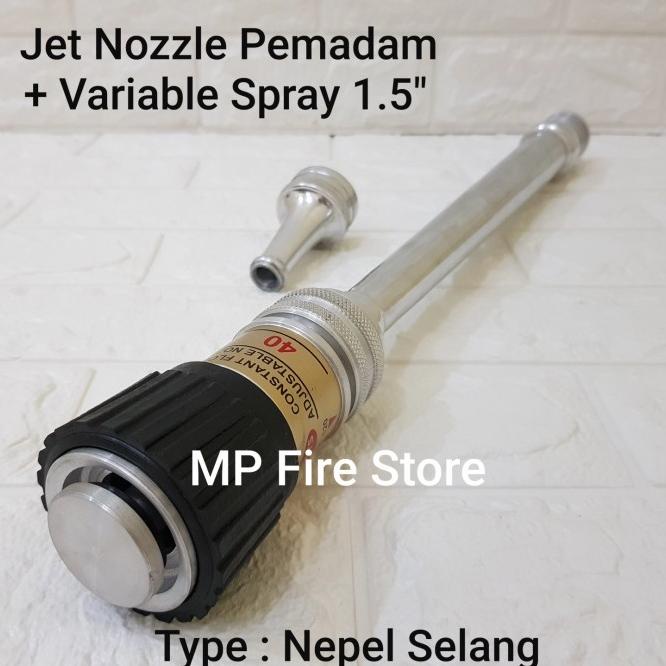 Jual Fire Jet Nozzle 1.5 In Nepel Selang Pemadam Aluminium + Variable ...