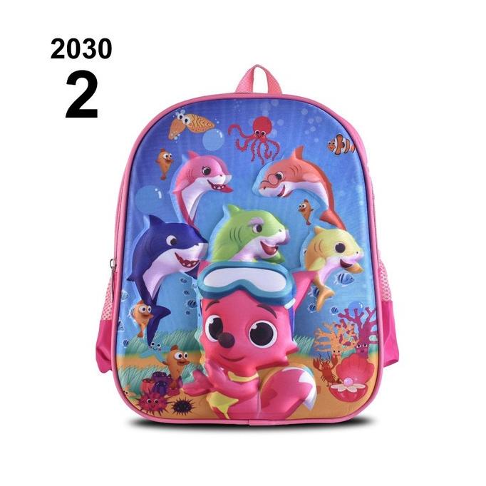 Jual Tas Cartoon Anak PAUD Timbul 2030-13" Tas Cartoon Anak (Baby Shark ...