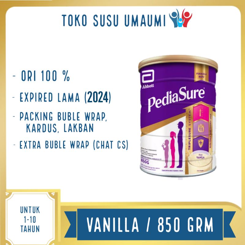 Jual Pediasure Vanilla 850 g (1-10 tahun) Susu Formula Pertumbuhan | Shopee Indonesia