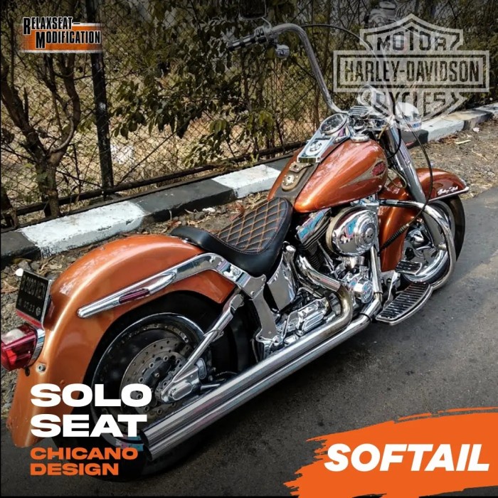 Jual JOK MOTOR HARLEY DAVIDSON HERITAGE SOFTAIL SINGLE SEAT CHICANO ...