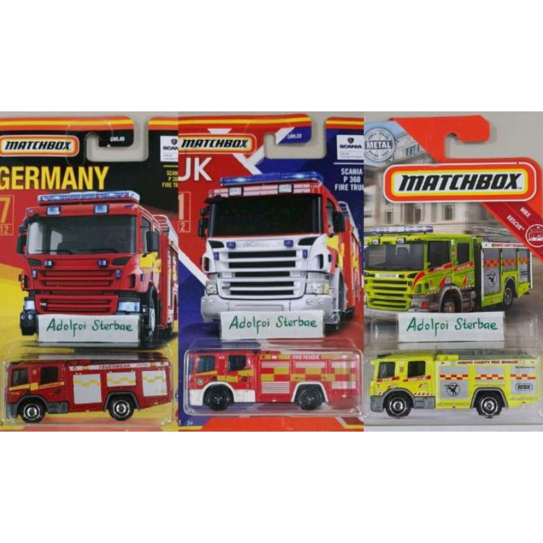 Jual Grosir Matchbox Scania P360 P 360 Fire Truck Edisi Uk 1/12 Mbx ...