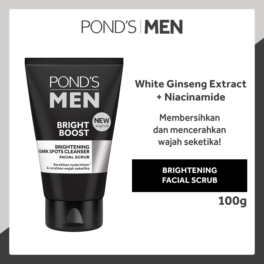 Jual Ponds Men Facial Wash Bright Boost 100 G - Pencuci Muka Untuk Pria, Sabun Jerawat Pria ...