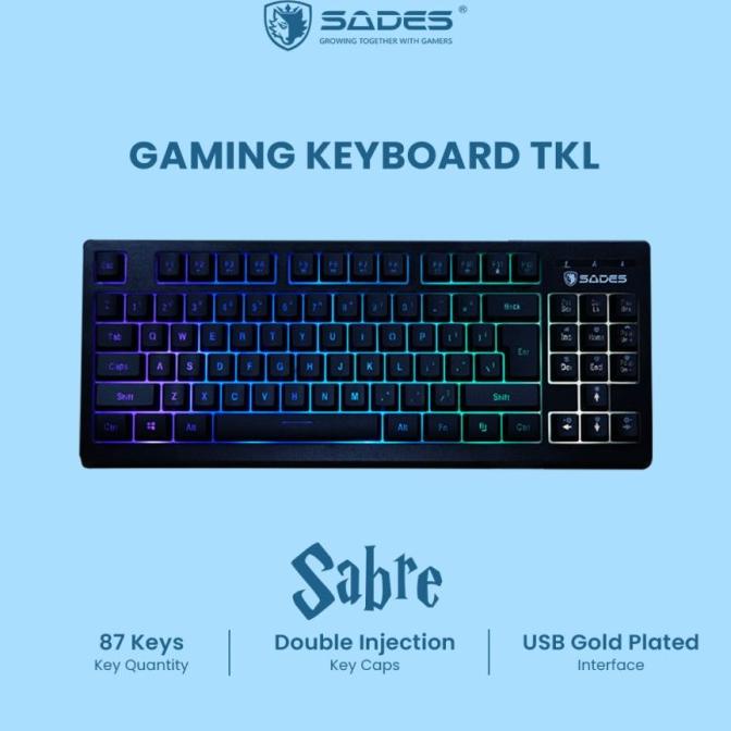 Jual KEYBOARD GAMING SADES MEMBRANE TKL SABRE | Shopee Indonesia
