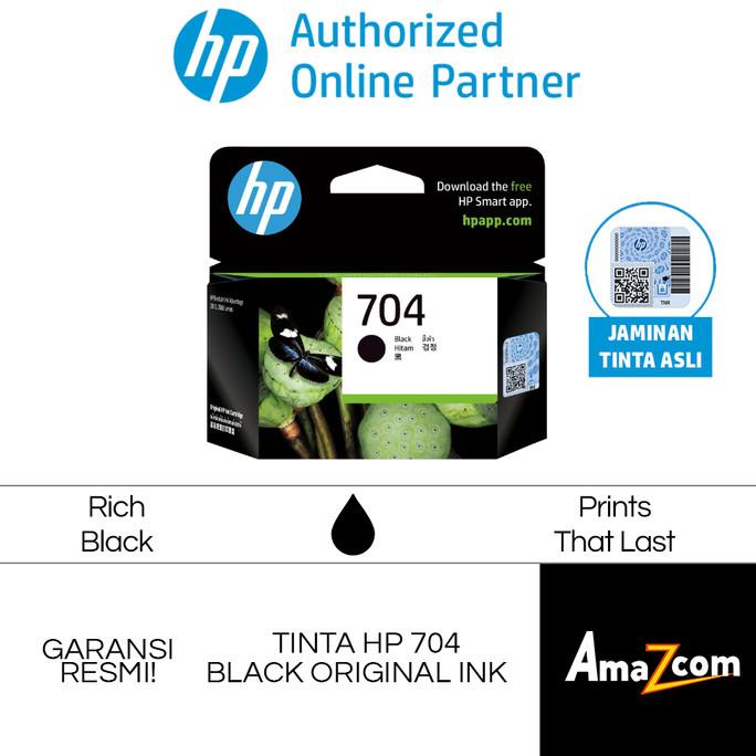 Jual Tinta HP 704 Black / Ink Cartridge ( CN692AA ) | Shopee Indonesia
