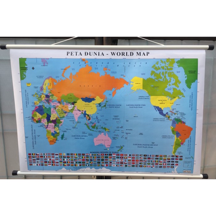 Jual Peta Dunia World map peta dinding | Shopee Indonesia