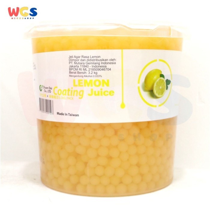 Jual Chuan Dai Popping Boba Lemon Coating Juice 3.2kg | Shopee Indonesia
