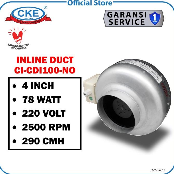 Jual Duct Inline Cke Ci-Cdi100 4 Inch Inline Fan Duct Blower Hisap ...