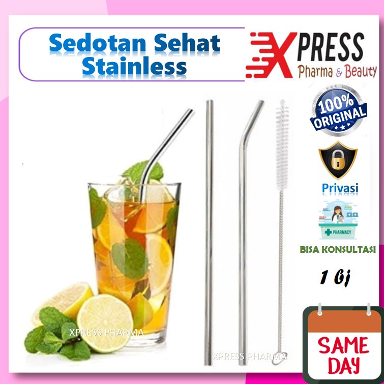 Jual XPRESS ! SEDOTAN STAINLESS STRAW SEDOTAN LURUS BENGKOK BESI ...