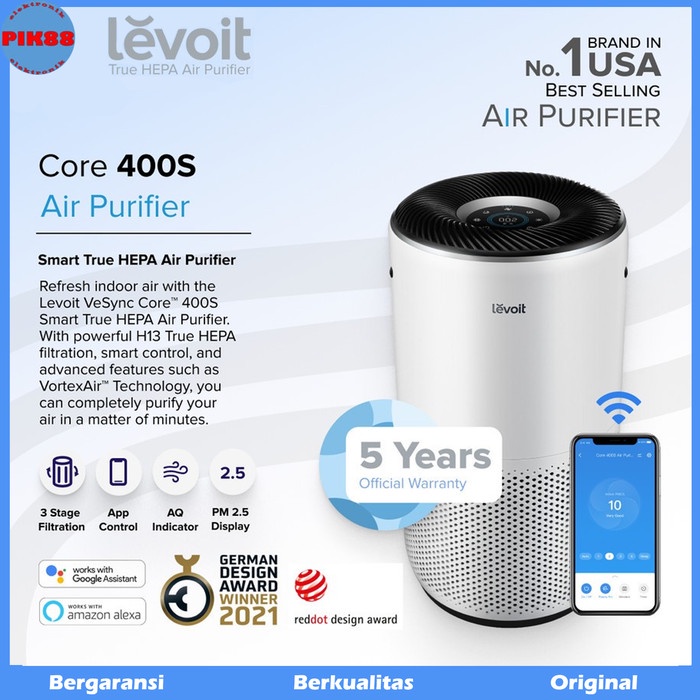 Jual LEVOIT CORE 400S SMART WIFI TRUE HEPA AIR PURIFIER H13 USA ...