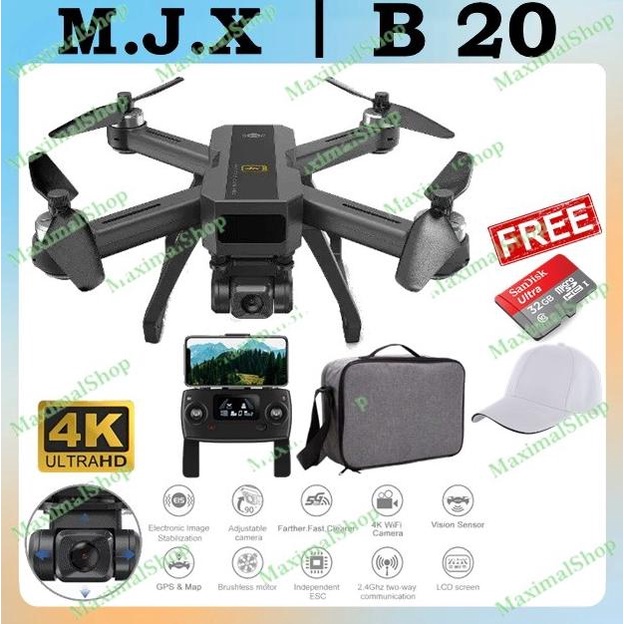 Jual Drone MJX Bugs 20 Eis Camera 4K Wifi 5G Optical Flow RTF | Shopee Indonesia