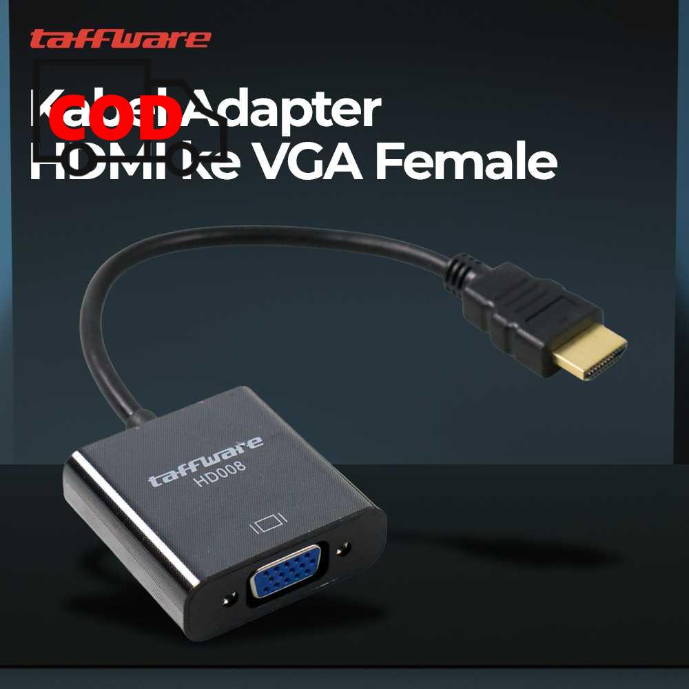 Jual Kabel Adapter HDMI to VGA Female Support 1080P Full HD Resolusi 4K ...