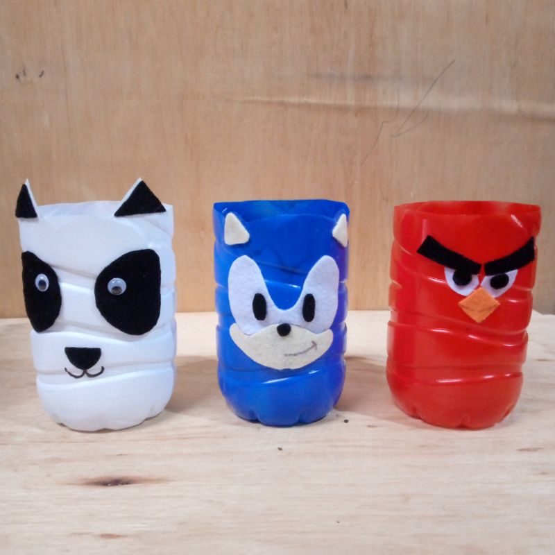 Jual Prakarya pot karakter daur ulang botol | Kerajinan Botol Plastik ...