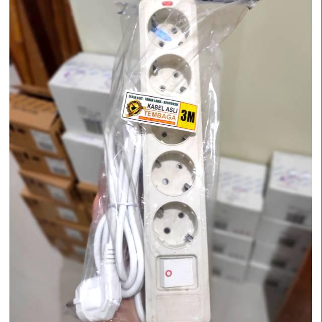 Jual Stop Kontak Kabel 3M 5 Lubang 4 Lubang 3 Lubang / StopKontak Arde Kabel Roll | Shopee Indonesia