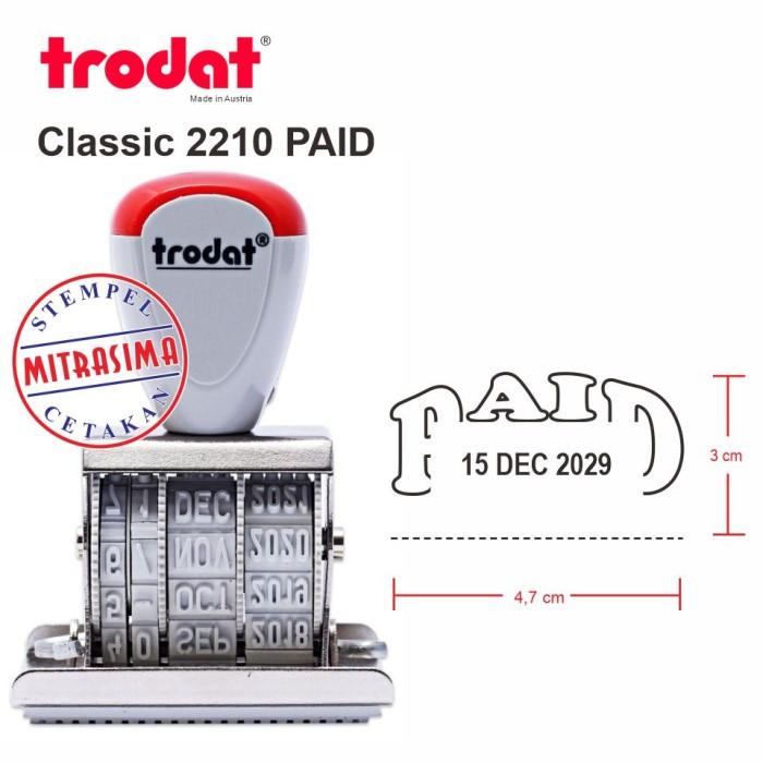 Jual Stempel Trodat 2210 PAID dengan tanggal model klasik konvensional ...