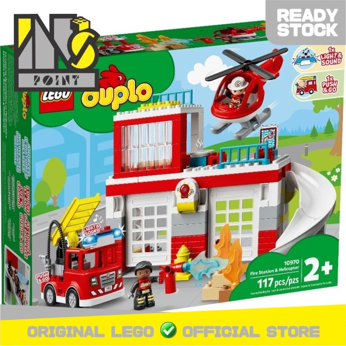 Jual LEGO 10970 - Duplo - Fire Station & Helicopter | Shopee Indonesia