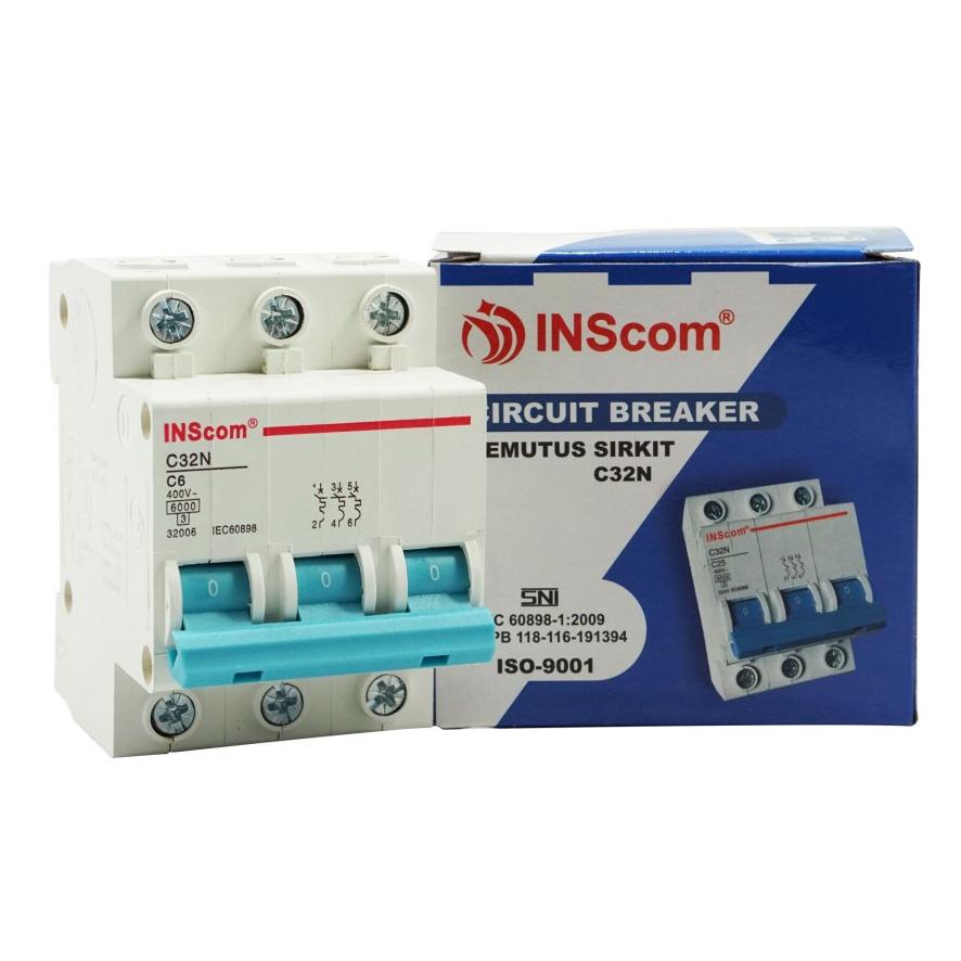 Jual New MCB LISTRIK INSCOM C32N 3P 50A / MINI CIRCUIT BREAKER 3 POLE 3 PHASE | Shopee Indonesia