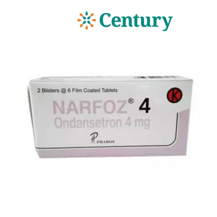 Jual NARFOZ 4 MG 1 STRIP ISI 6 TABLET / ONDANSETRON / MUAL / MUNTAH / OBAT MUAL / OBAT MUNTAH ...