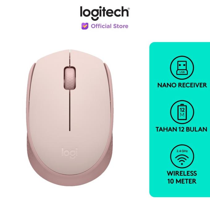 Jual Logitech M171 Mouse Wireless untuk Windows, Mac, ChromeOS - Rose ...