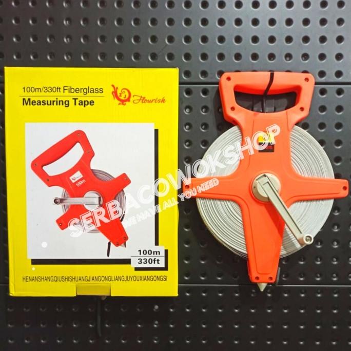 Jual Meteran Tancap Tanah 100 Meter Meteran Rol Gulung Fiberglass Alat ...