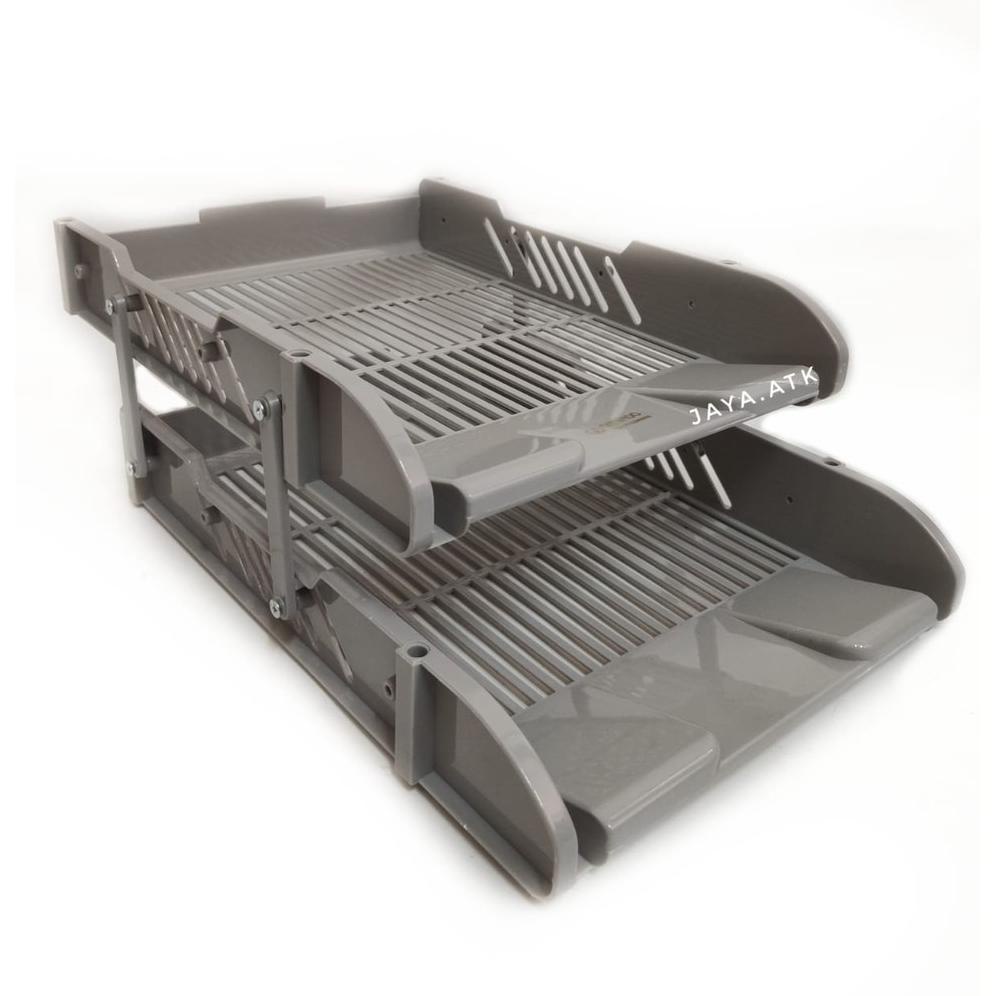 Jual RAK KERTAS MEJA ELEVATED TRAY 2 SUSUN LETTER TRAY PLASTIK DCT-602 ...